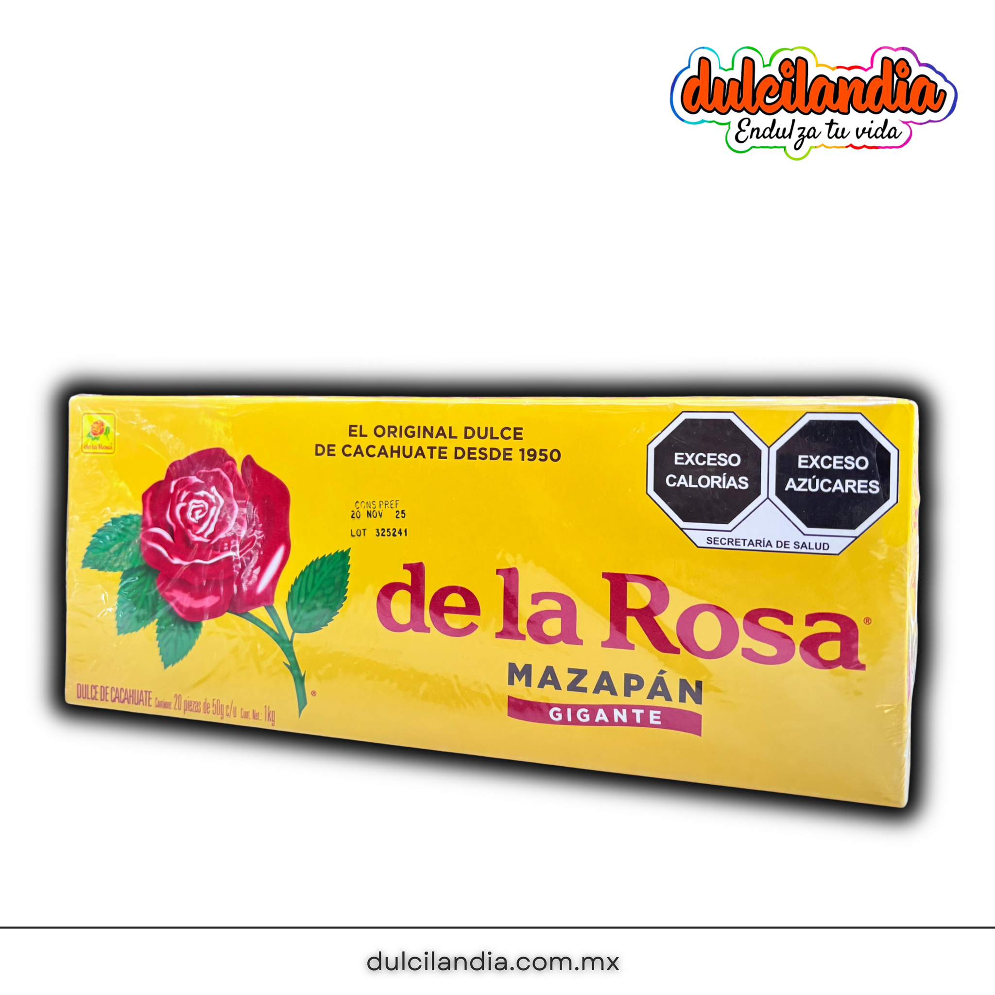 Mazapán Gigante DE LA ROSA Caja c/20 – Dulcilandia Dulcería