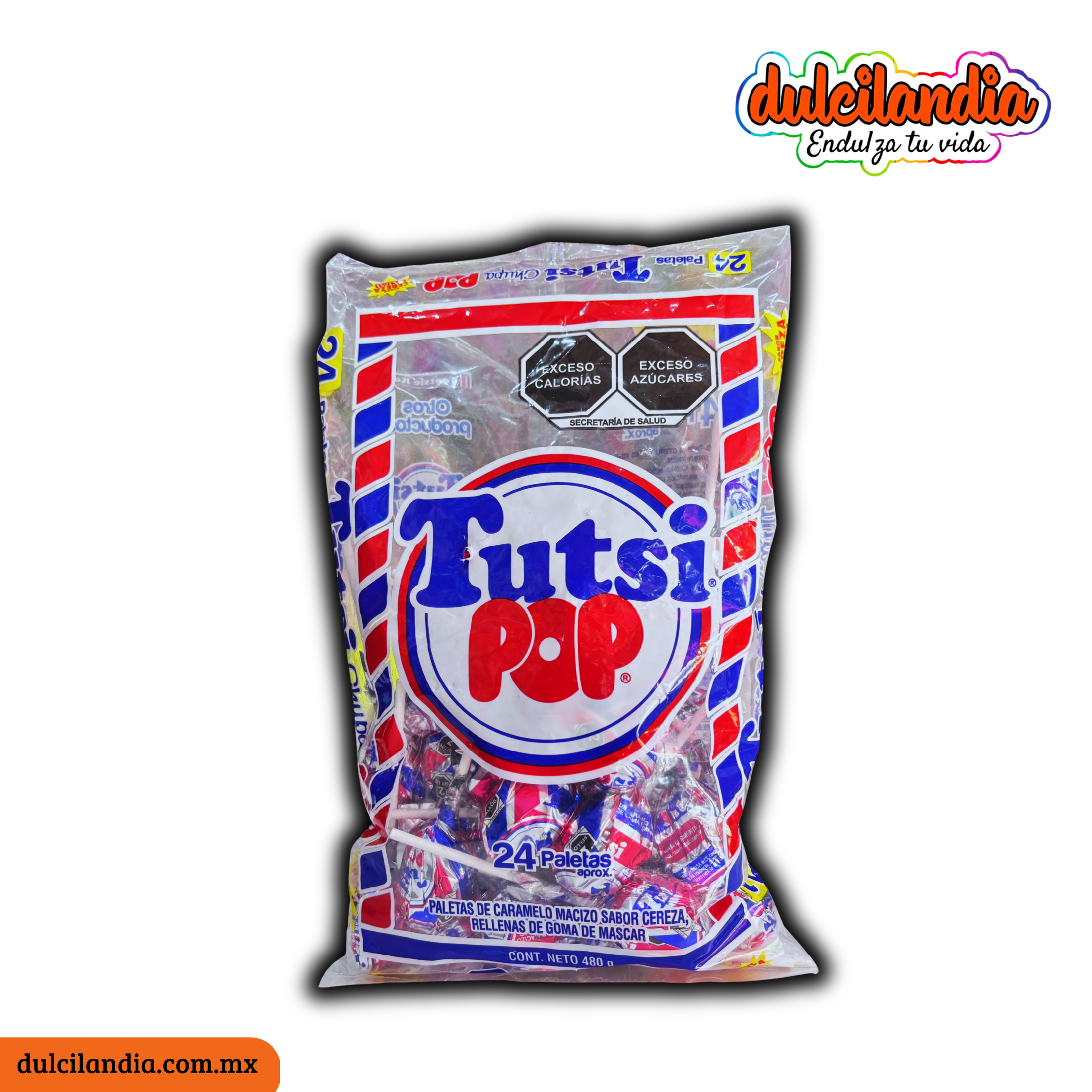 Paletas Tutsi Pop Cereza 20g TUTSI Bolsa c/24 – Dulcilandia Dulcería