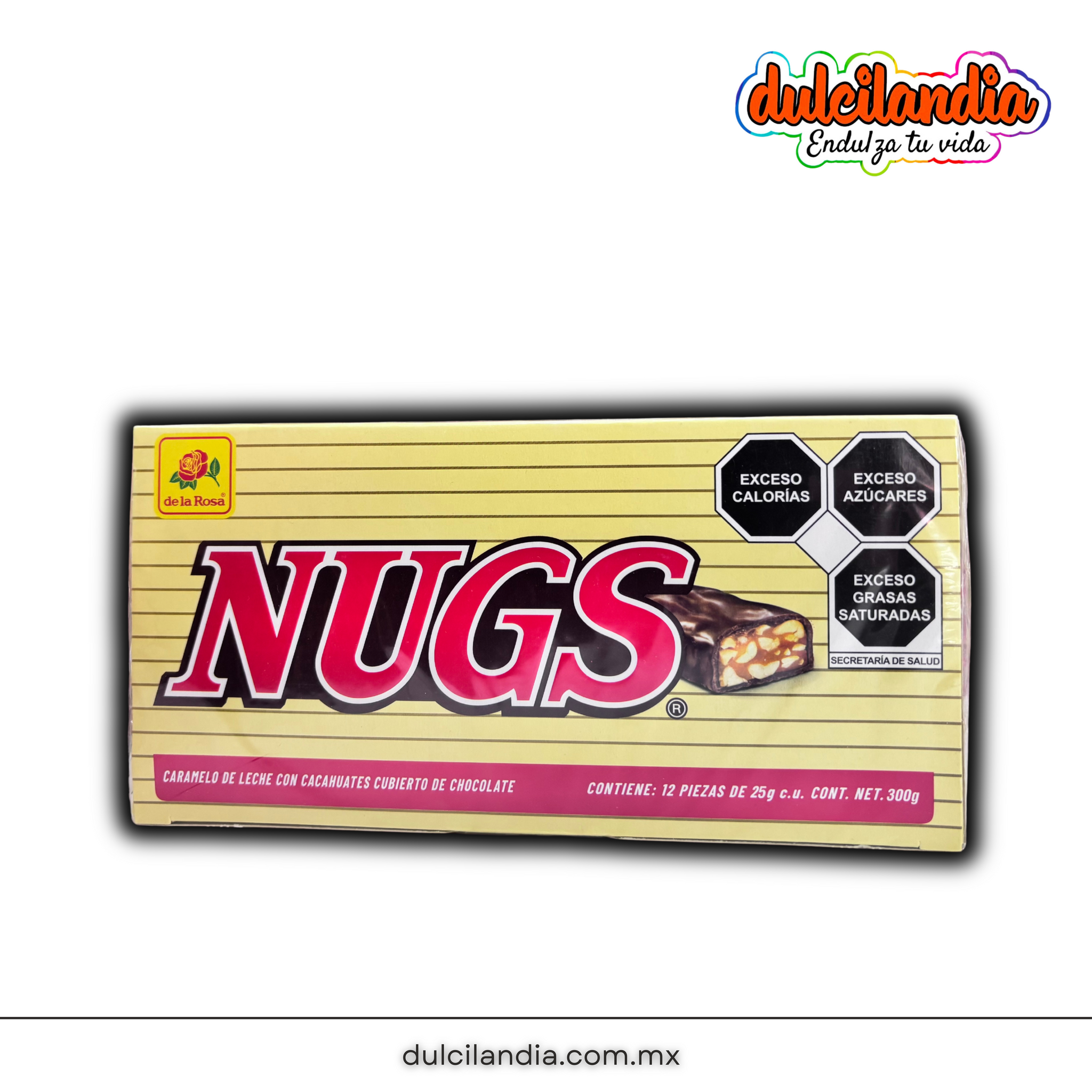 Chocolates Nugs 25g DE LA ROSA Caja c/12 – Dulcilandia Dulcería