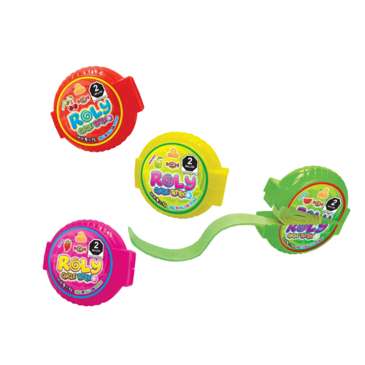 Chicles Roly Chicle Tattoo Surtido 9g LAS DELICIAS Exhibidor c/20 ...