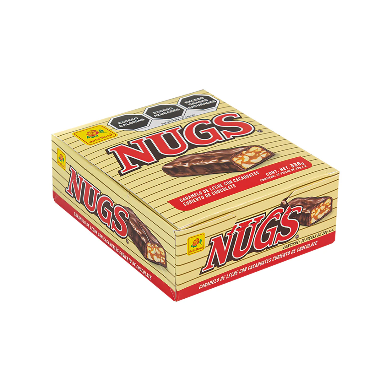 Chocolates Nugs 25g DE LA ROSA Caja c/12 – Dulcilandia Dulcería